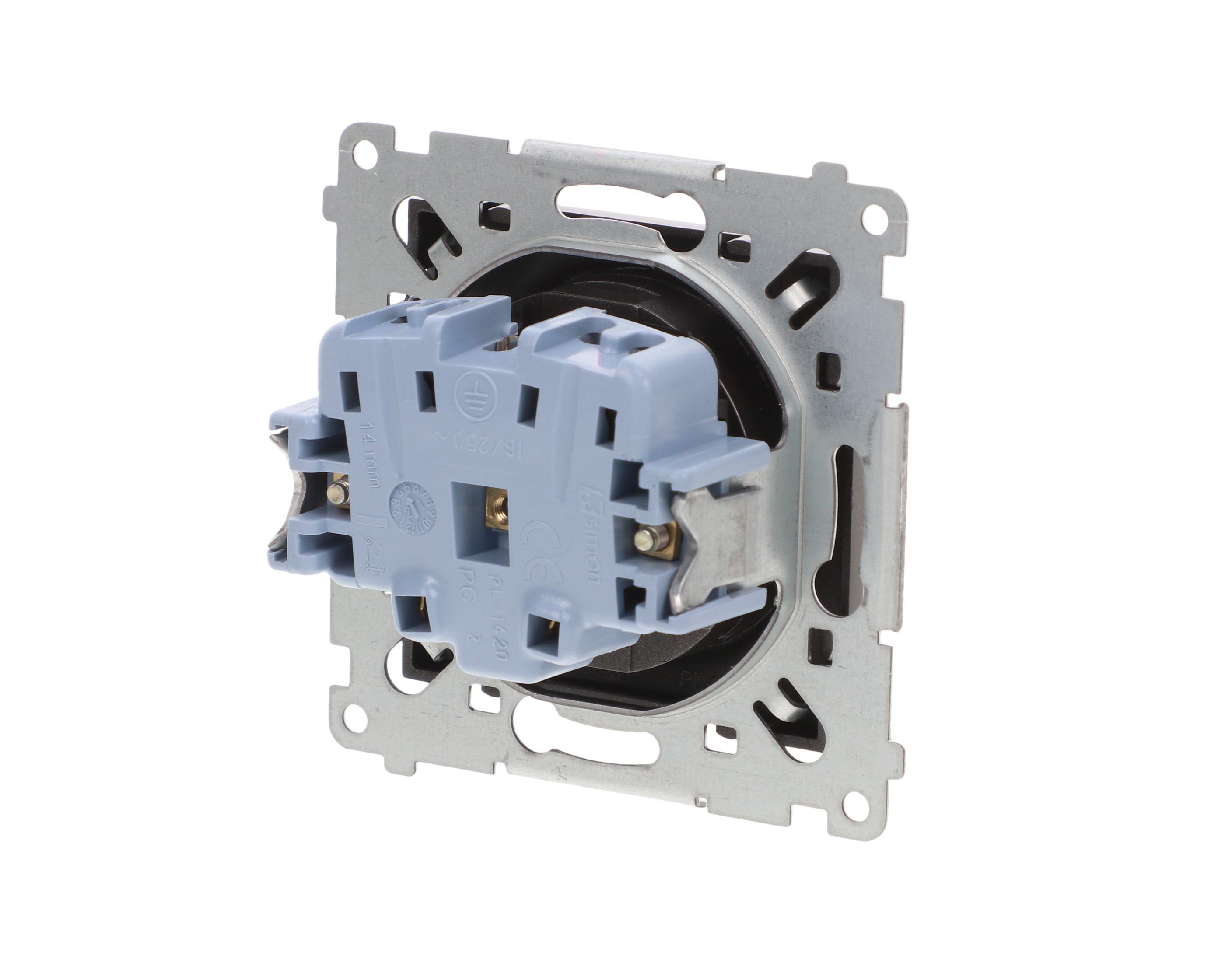 Simon 54 Gniazdo pojedyncze z/u 16A IP20 z przesłoną torów ...